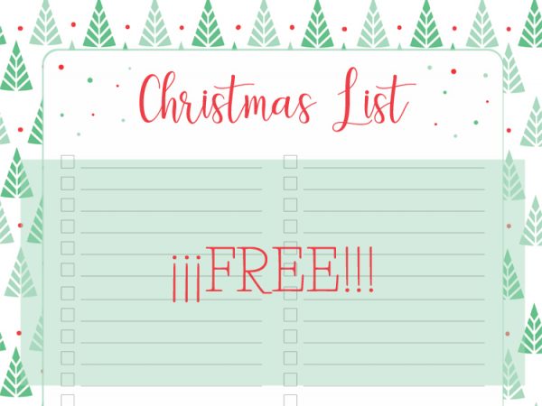 Printable Christmas List Download Free - My Berry Own